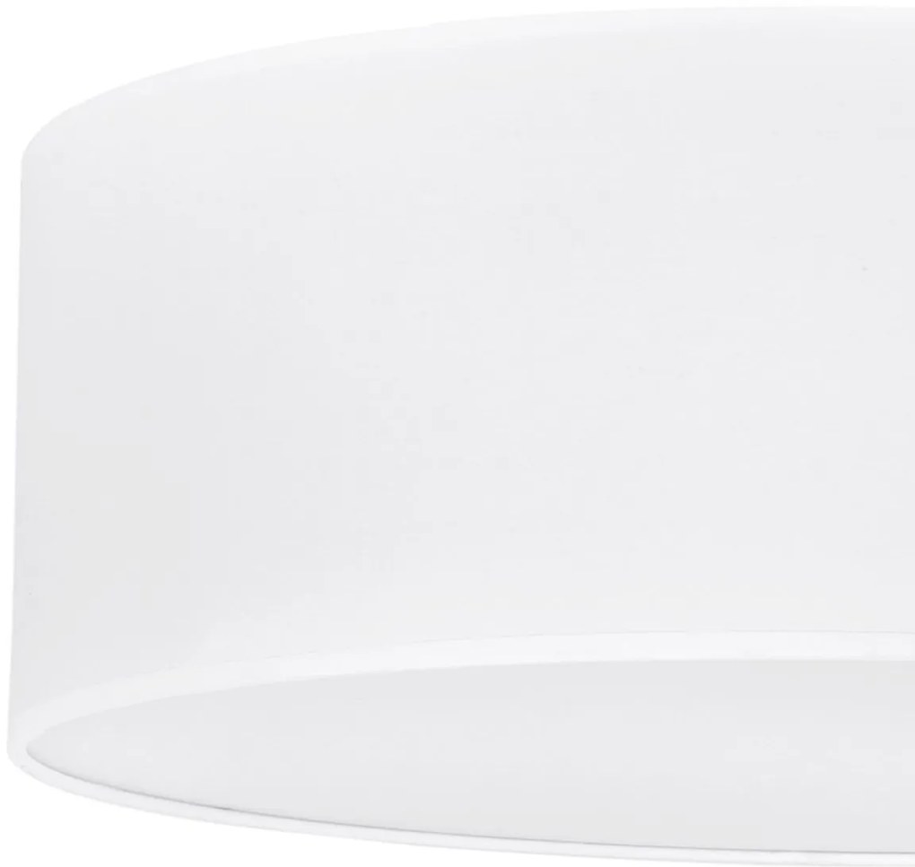 Stropní svítidlo Gaja, 1x bílé textilní stínítko, (bílé plexisklo), (fi 40cm)