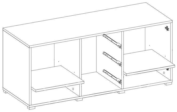 Obývací stěna BAROS Helvetia Barevné provedení: bílý mat/bílý lesk