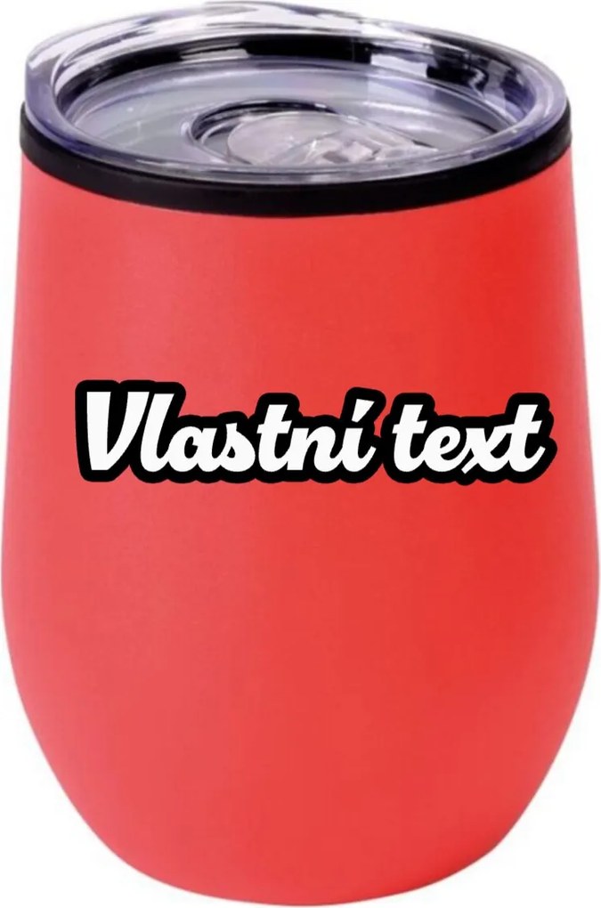 Personalizovaný cestovní termo hrnek Bowl Obtažený text