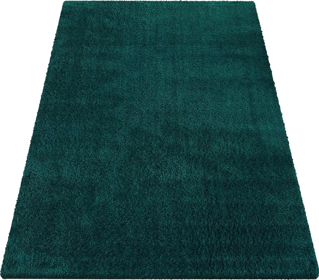 DY Tmavě zelený protiskluzový koberec shaggy Camel Rozměr: 60x100 cm