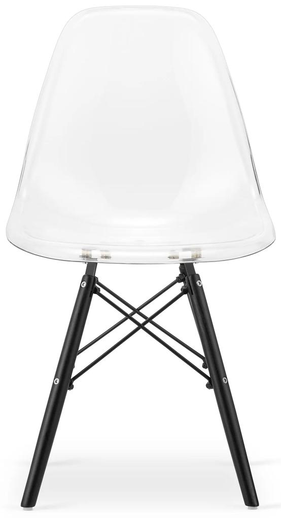 Transparentní židle YORK OSAKA s černými nohami