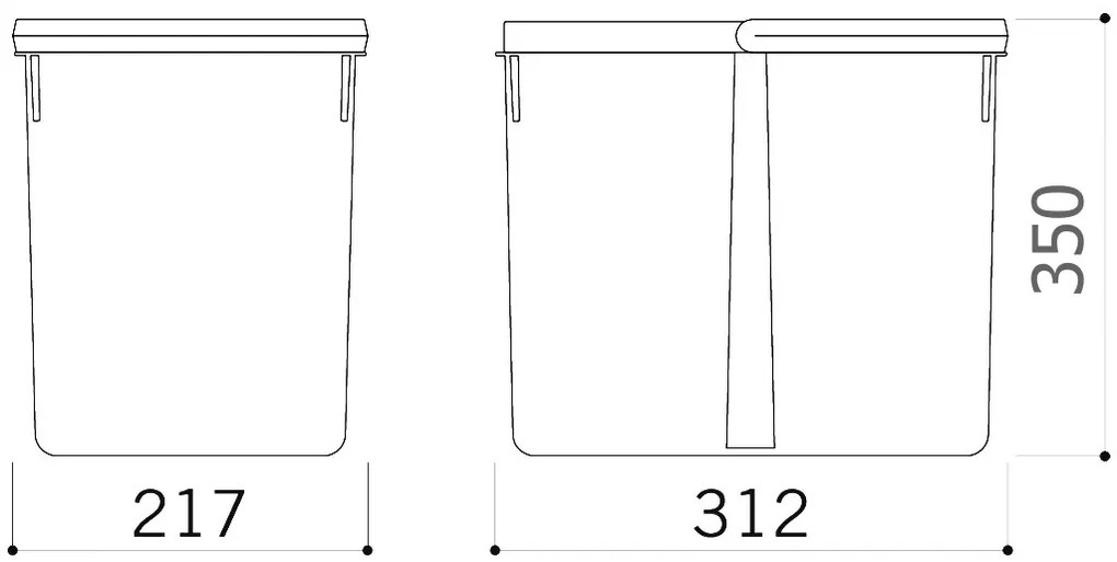 In-Design Odpadkový koš UNION volně stojící 20 L včetně víka a madla - antracit Typ víka: s protizápachovou tabletou