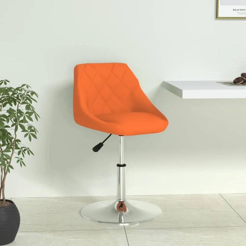 Petromila Jídelní židle oranžová umělá kůže