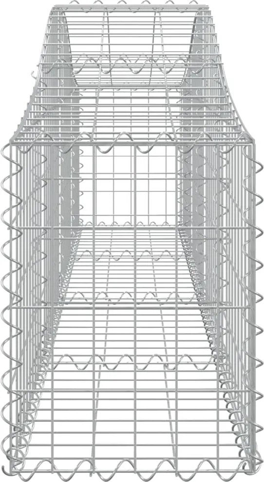 Klenuté gabionové koše 3 ks 200x30x40/60 cm pozinkované železo 3145368