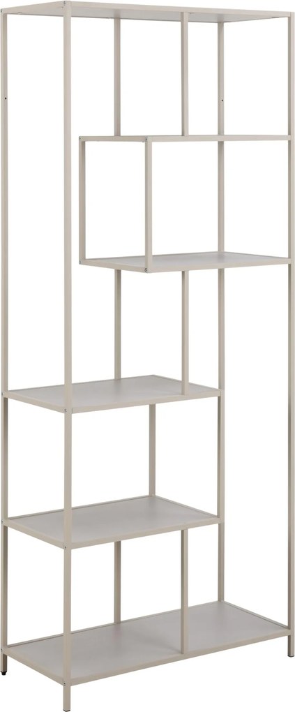 Regál Seaford 77x185 cm šedá