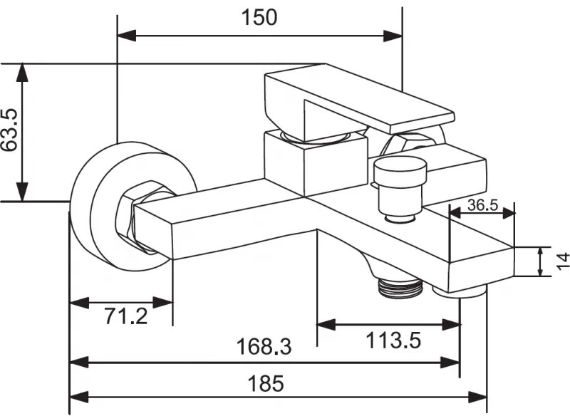 Mexen Uno R45 vanová sada, Černá - 71403R45-70