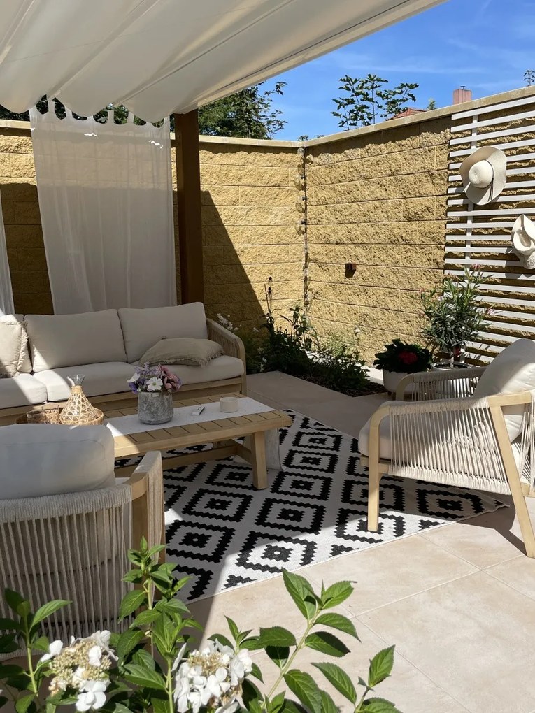 Hanse Home, Kusový koberec Twin-Wendeteppiche 103129 schwarz creme – na ven i na doma, 80x250, černobílá, chodba / předsíň