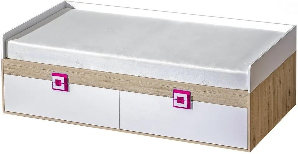 Dřevěná postel Niko 200x90 Růžová