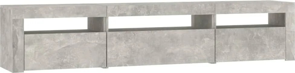 TV skříňka s LED osvětlením betonově šedá 195x35x40 cm 3152741