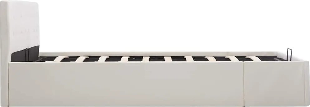 Rám postele s úložným prostorem bílý umělá kůže 160 x 200 cm 285520