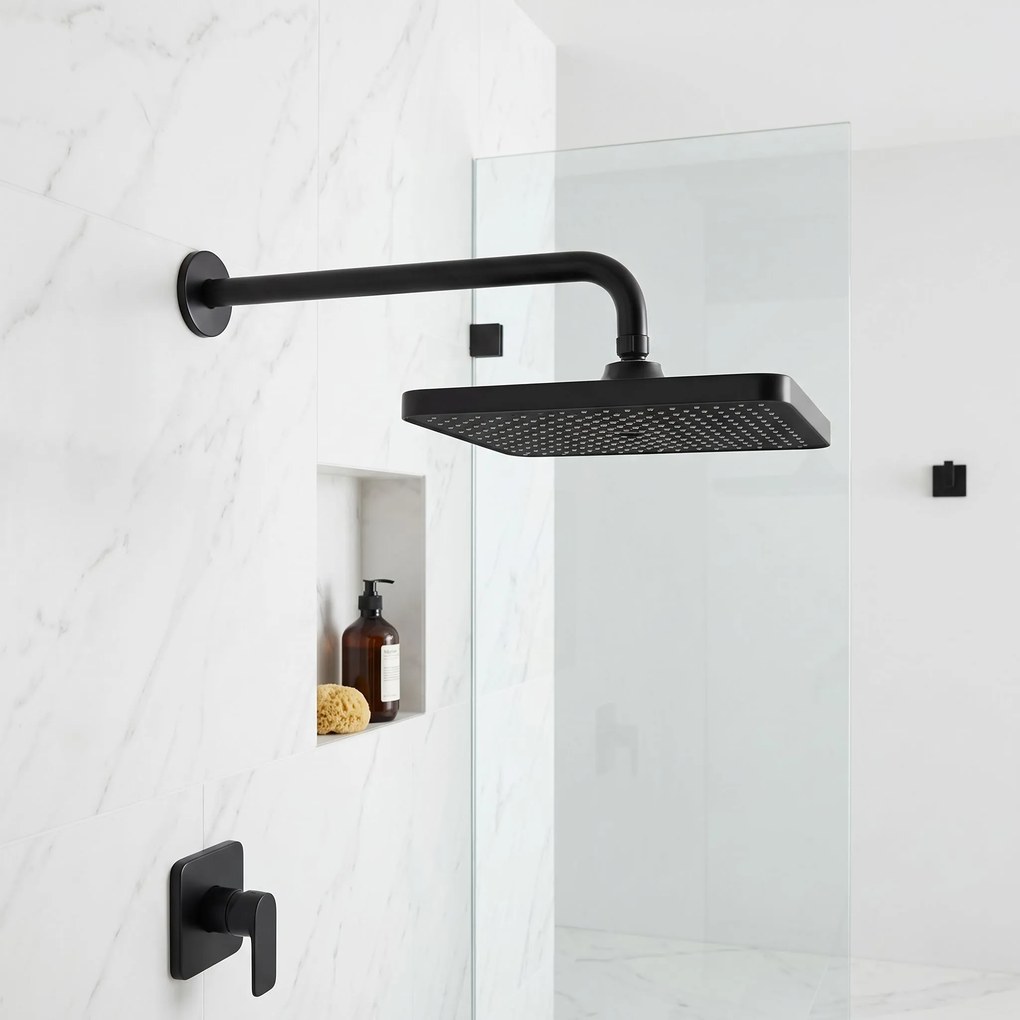 Rea Rea, obdélníková dešťová sprcha 380x210 mm, JS-032, černá matná, REA-P0393