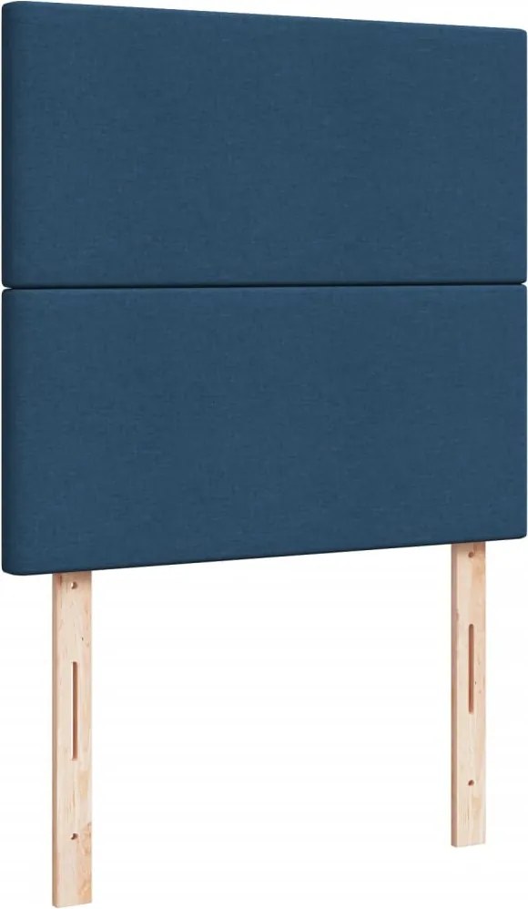 Box spring postel s matrací modrá 90x200 cm textil 3291550