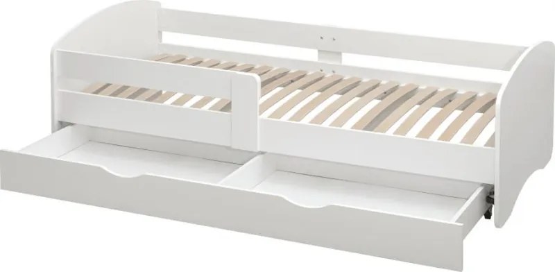 Postel s roštem a úložným prostorem 80x160, bílá, COCOLINO Kondela 0000395624