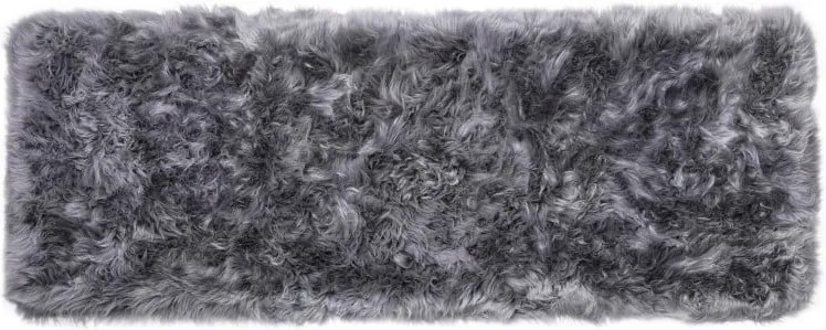Šedý běhoun z ovčí vlny Royal Dream Zealand, 190 x 70 cm