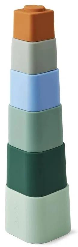 LIEWOOD Skládací věž Zuzu Blue Multi Mix, modrá barva, zelená barva, oranžová barva