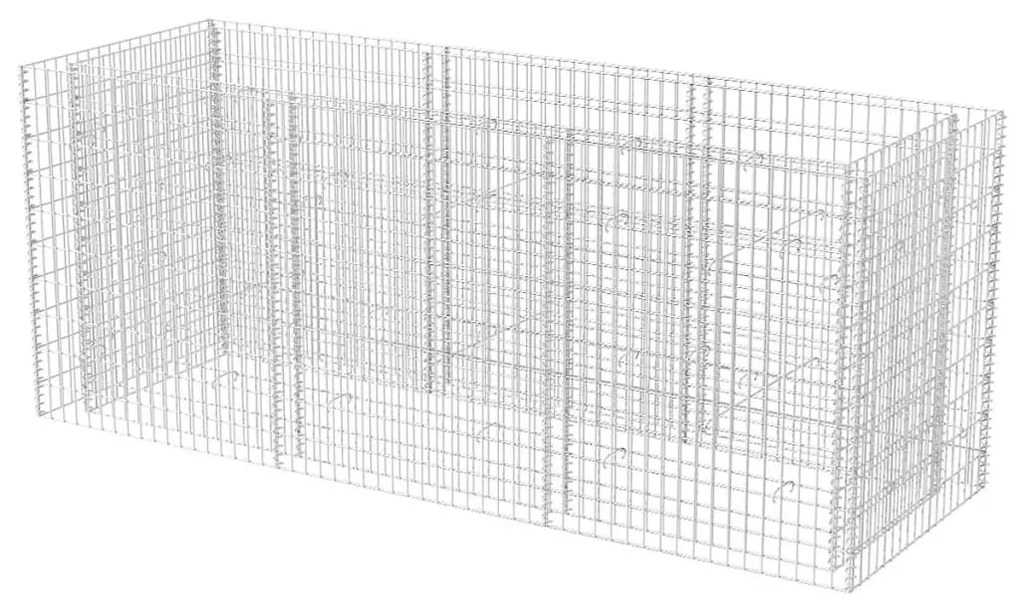 Gabionový vyvýšený záhon ocel 270 x 90 x 100 cm 142554