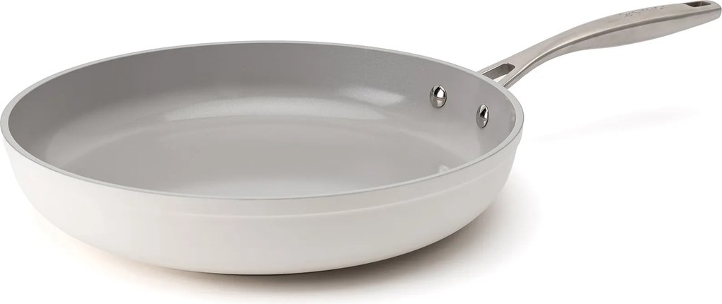 Elmich Nepřilnavá keramická pánev Zen 26 cm - krémově bílá