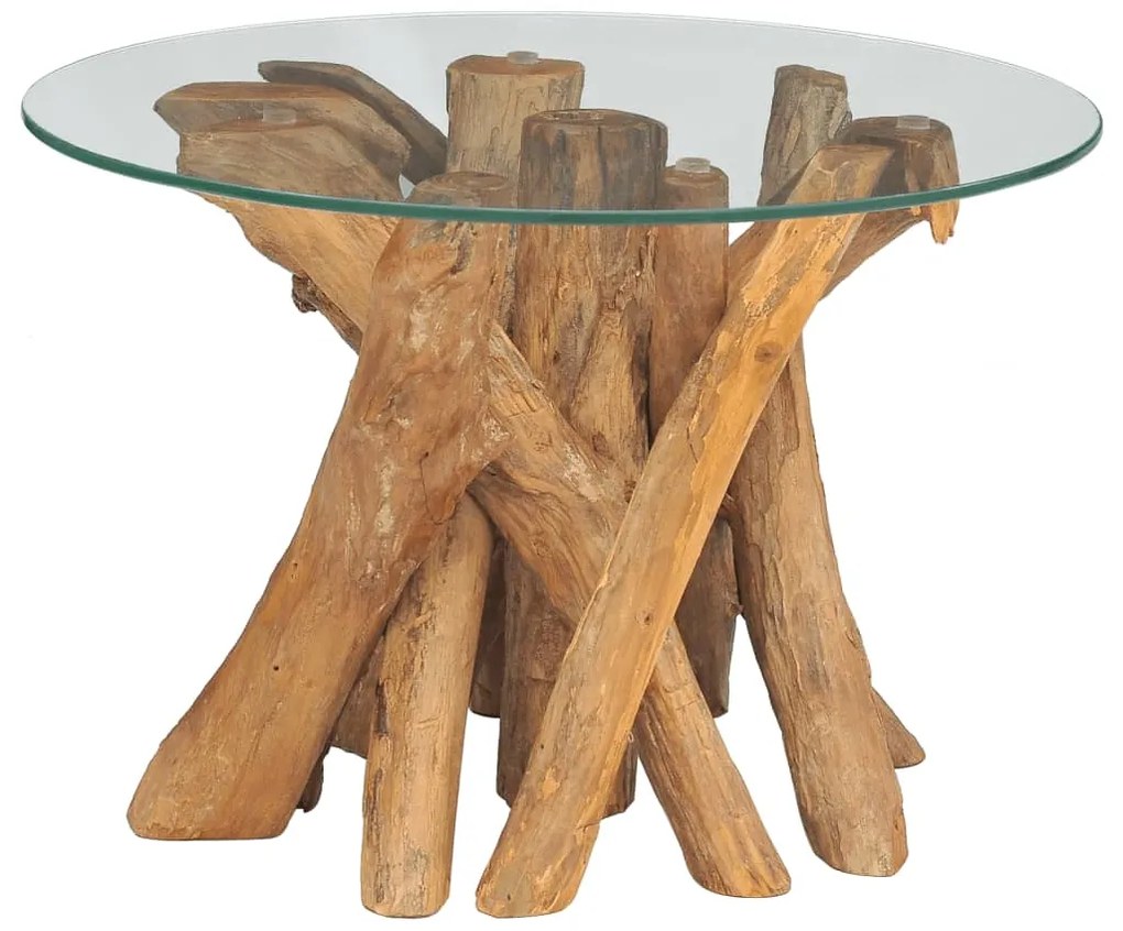 Konferenční stolek z masivního teaku 60 cm - Default Title