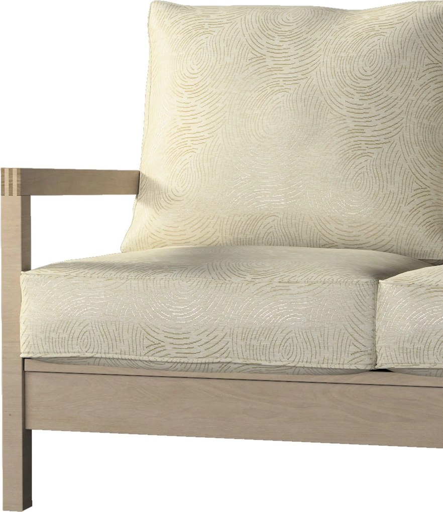 Potah na pohovku IKEA Lillberg 3-místná nerozkládací barva béžová látka lesklé, pletený vzor, vzorované