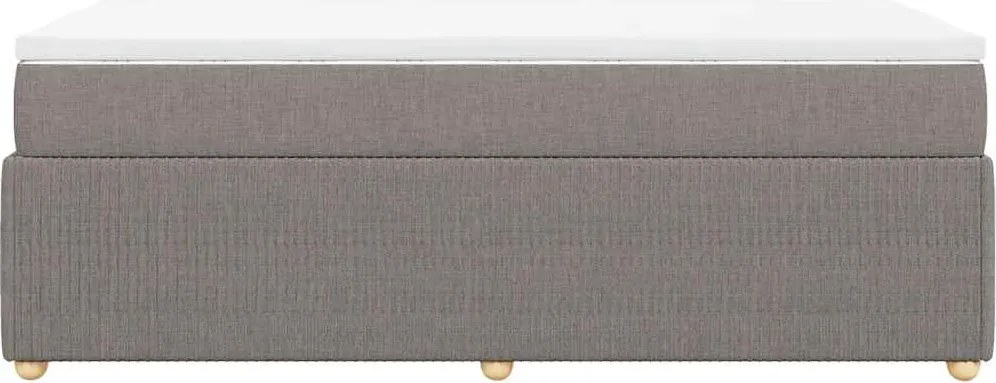 Box spring postel s matrací taupe 90x200 cm textil 3285543