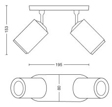 Philips - LED RGBW Stmívatelné bodové svítidlo Hue FUGATO 2xGU10/4,2W/230V bílá