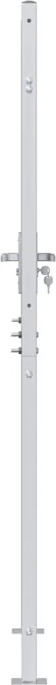 Zahradní brána se zámkem Stříbrná 85 x 196 cm Nerezová ocel 3402588