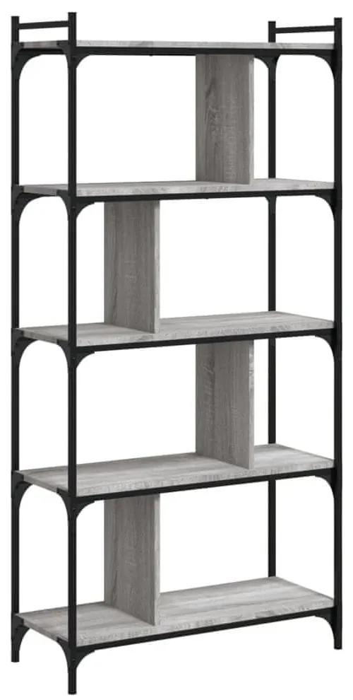 Petromila Knihovna s 5 policemi šedá sonoma 76x32x158 cm kompozitní dřevo