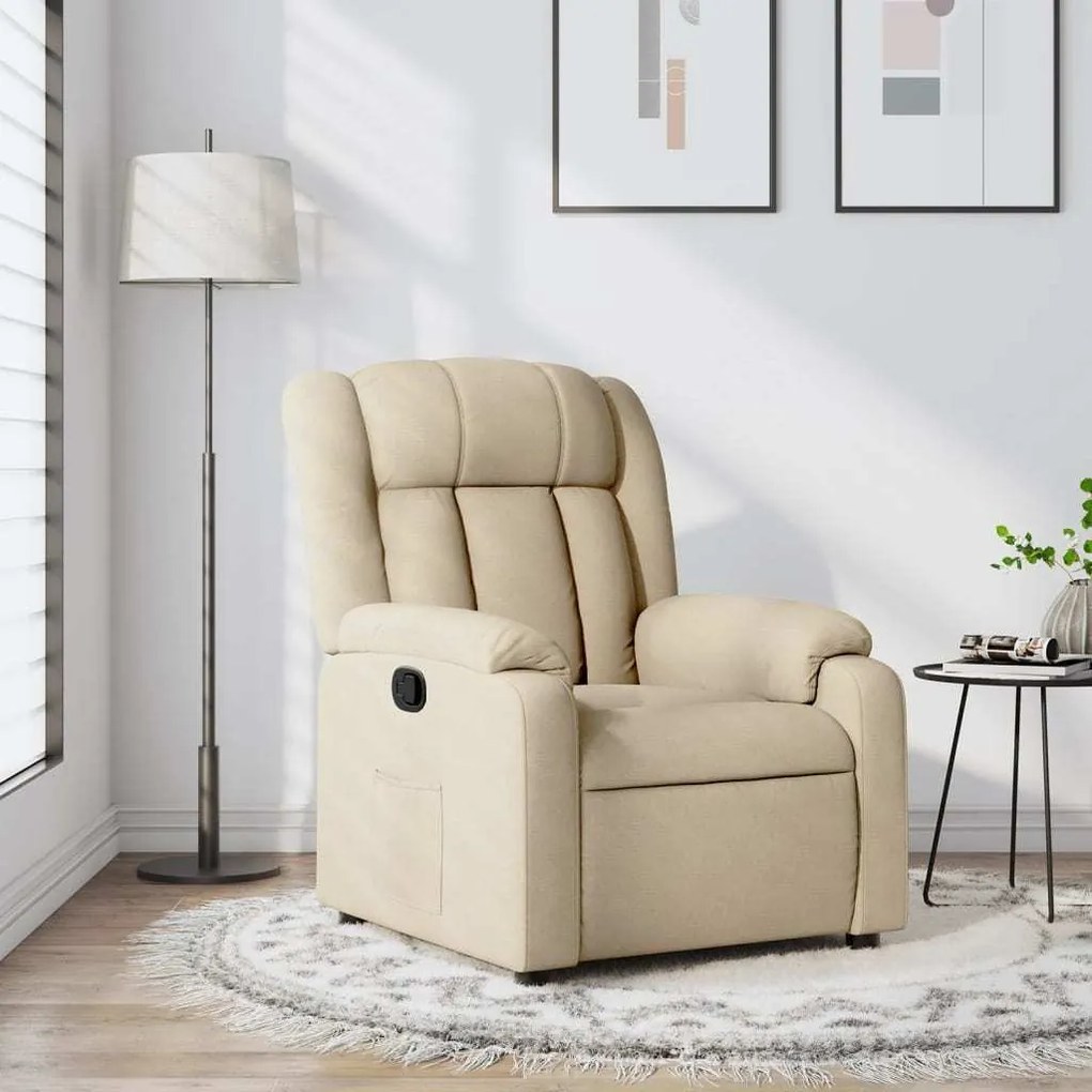 vidaXL Polohovací křeslo textil [373575] Barva: taupe