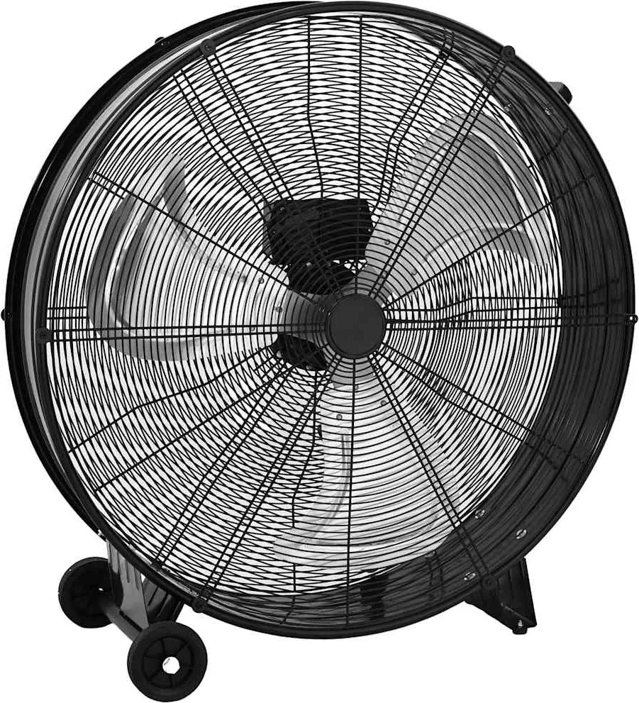 vidaXL Průmyslový bubnový ventilátor 77 cm 187,7 W černý