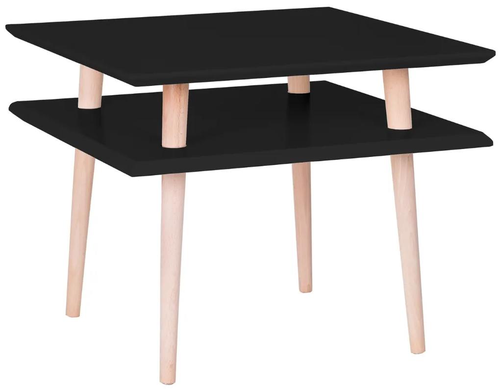 OnaDnes -20% Černý lakovaný konferenční stolek RAGABA SQUARE 55 x 55 cm