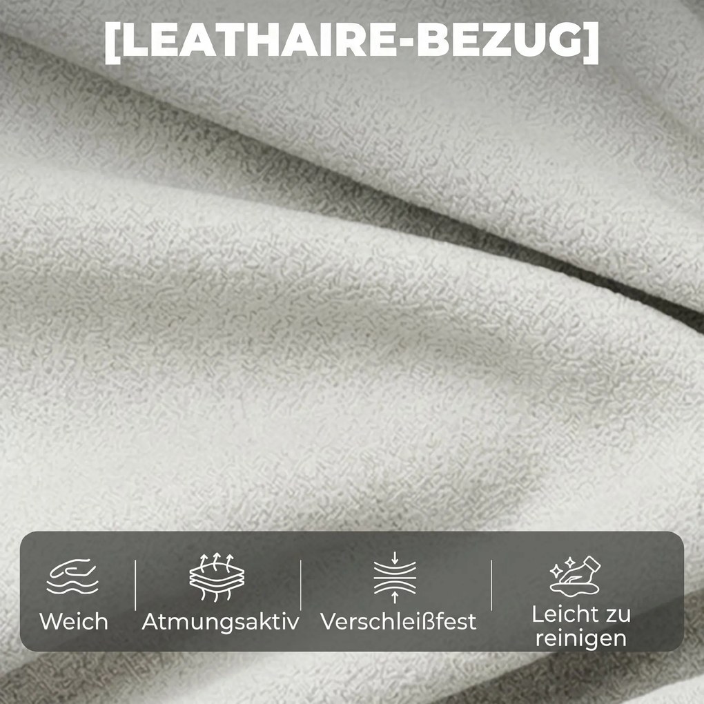 HOMCOM široké čalouněné relaxační křeslo z ekokůže, šedé