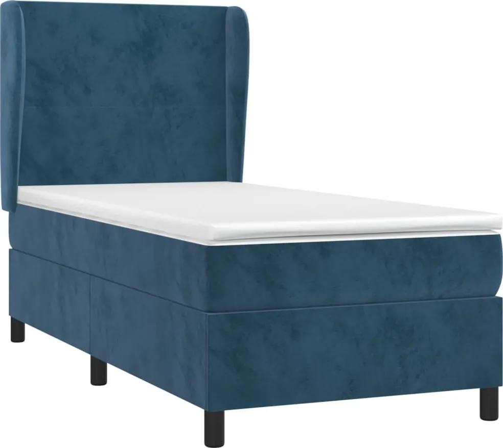 vidaXL Box spring postel s matrací 80 x 200 cm samet [3129061] Barva: Růžová