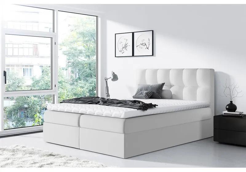 Kontinentální postel Rdest, Rozměr postele: 160x200, Barva:: ekokůže Soft 011 (černá)
