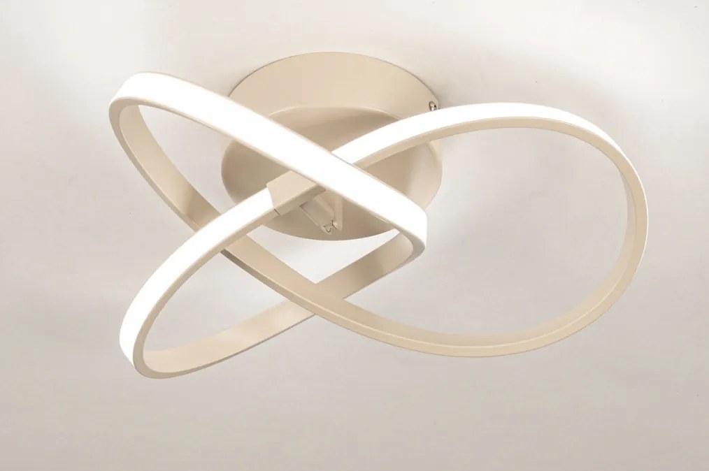 Stropní LED svítidlo barvy Taupe s moderním designem