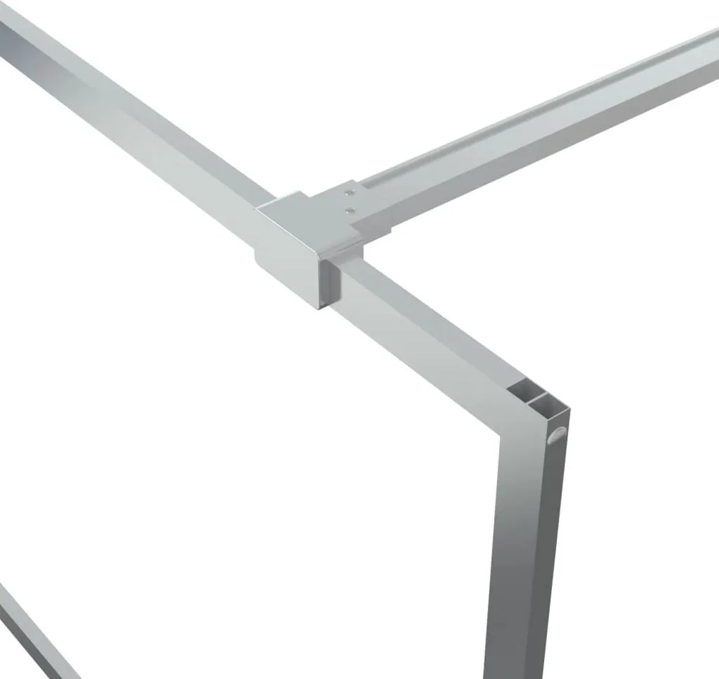Sprchová zástěna walk-in stříbrná 140 x 195 cm čiré ESG sklo 152139