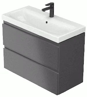 Cersanit Moduo Slim, závěsná umyvadlová skříňka 80x38x57 cm, antracitová matná, S590-089