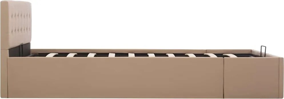 Rám postele s úložným prostorem cappuccino umělá kůže 140x200cm 285531