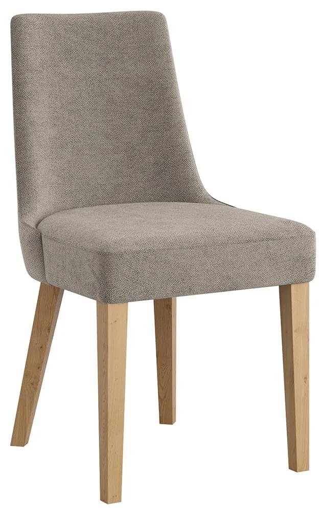 Čalouněná židle béžová s dřevěnými nohami R24 Carini
