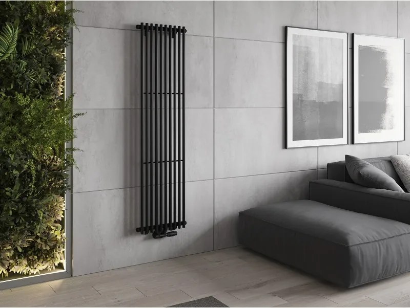 Mexen Tulsa dekorativní radiátor 1600 x 420 mm, 613 W, černý - W219-1600-420-00-70