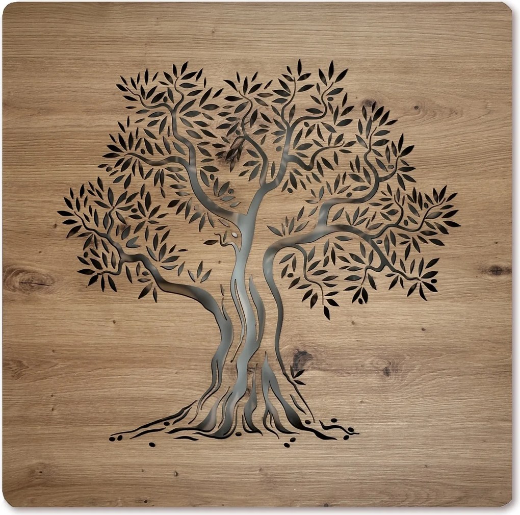 Li-Go "Olivovník" světelný obraz 230V 62x62 cm provedení povrchu: bříza