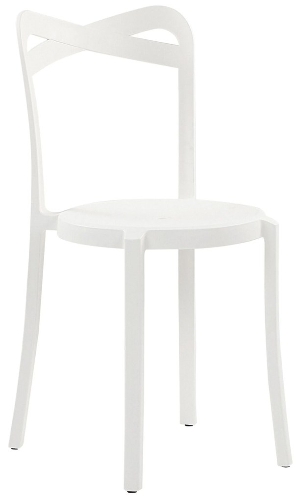 Sada 4 jídelních židlí plastových bílých CAMOGLI Beliani