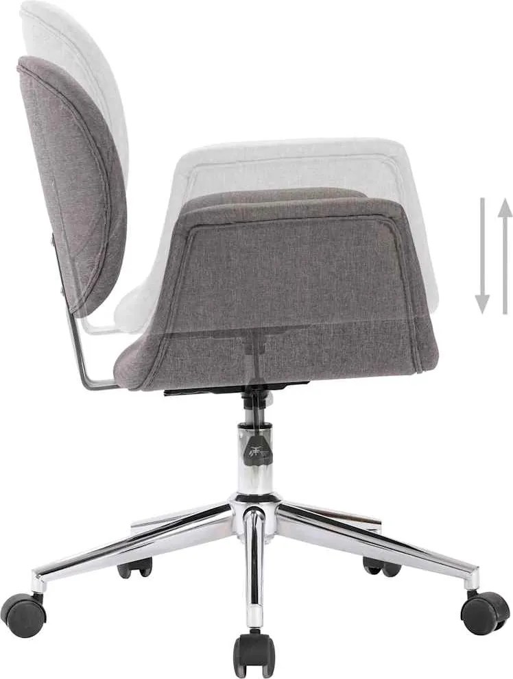 Otočná jídelní židle šedá textil 287395
