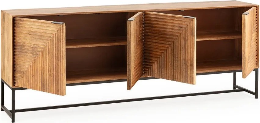Komoda z mangového dřeva v přírodní barvě 210x80x40 cm Nereida – MOME