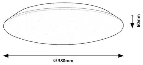 Rabalux 71124 - LED Stropní svítidlo RORIK LED/24W/230V 4000K 38 cm