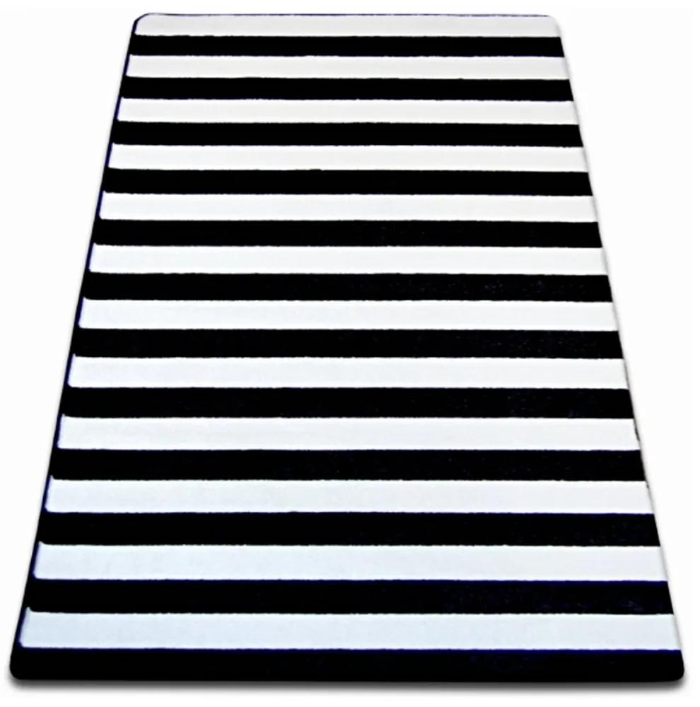 Kusový koberec Pruhy černý, Velikosti 280x370cm