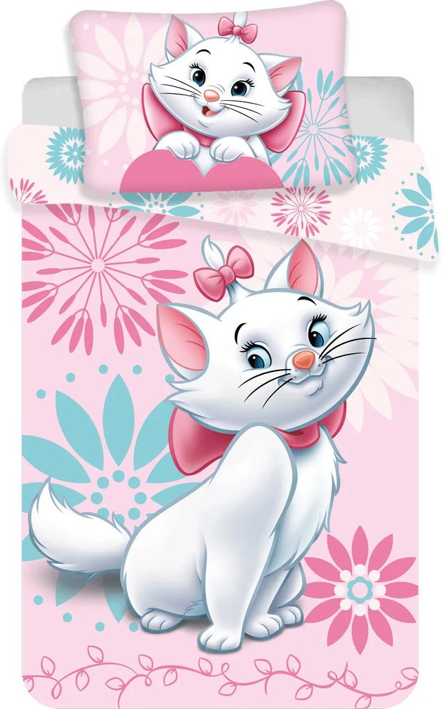 Jerry Fabrics povlečení Marie Cat “Flowers" baby ,100x135/ 40x60 cm