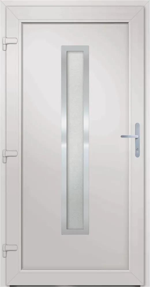 vidaXL Vchodové dveře bílé 108 x 200 cm PVC [3187889] Barva: antracitová zvenku / bílá uvnitř