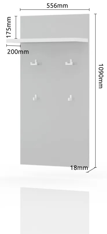 Předsíňový panel ONYX - CLK - antracit/ořech pacific