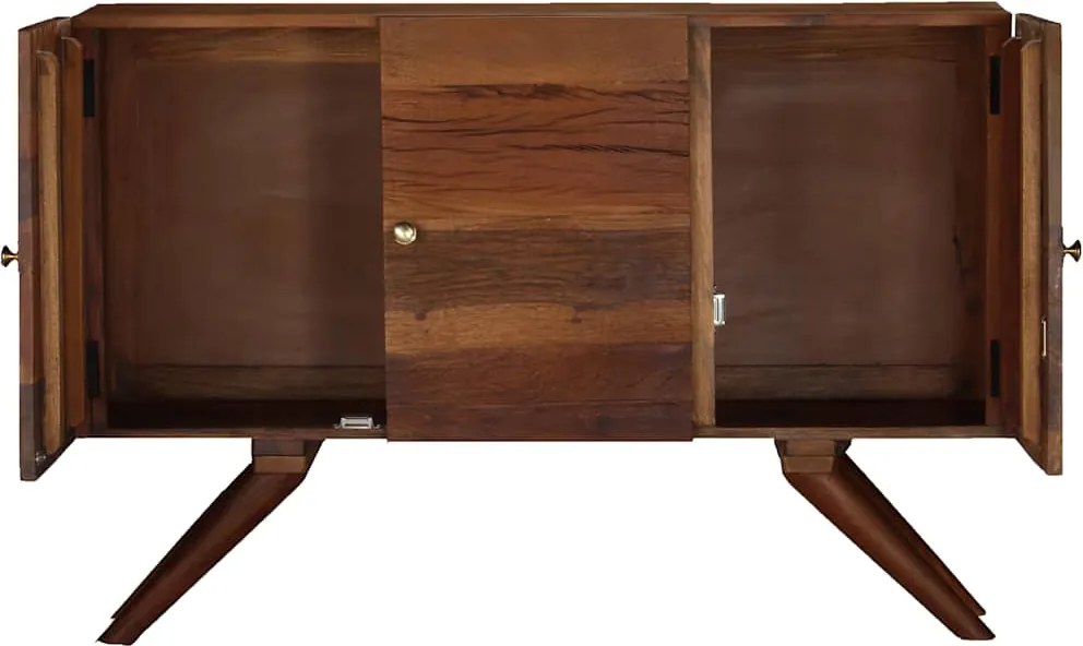 Příborník hnědý 100 x 30 x 75 cm masivní recyklované dřevo 246674