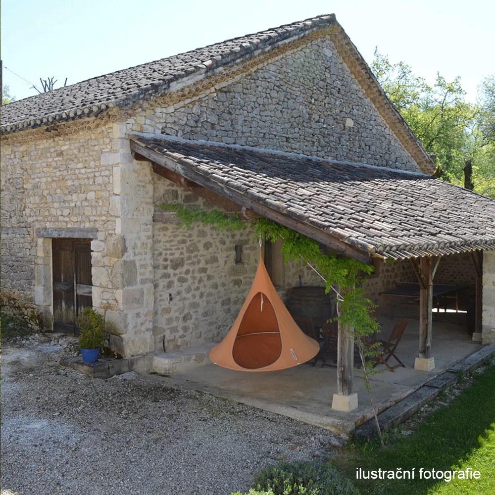 Kondela Závěsné houpací křeslo, světle šedá, KLORIN NEW BIG SIZE CACOON HAMMOCK